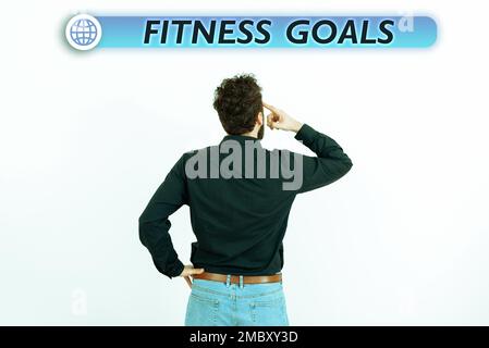 Conceptual caption Fitness Goals. Business concept Loose fat Build ...