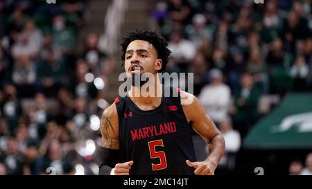 Maryland guard Eric Ayala plays in the first half of an NCAA college ...