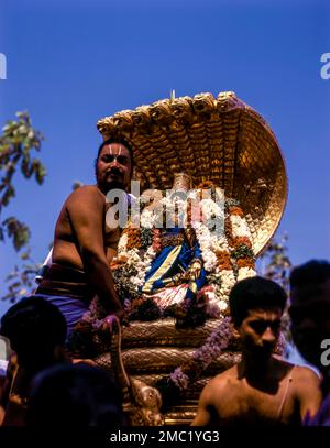 Vishnu Mounted on Sesha Vahanam, Chitra Festival, Madurai, Tamil nadu ...