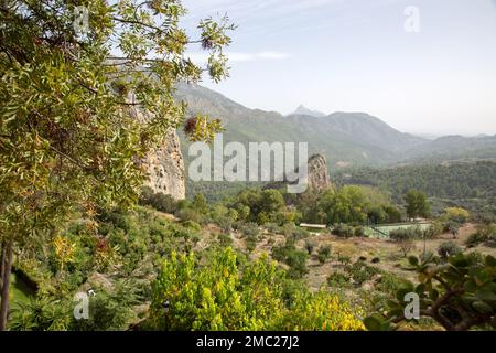 Landscape and Peaks in Guadalest; Alicante; Spain Stock Photo - Alamy