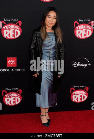 Hyein Park poses at the world premiere of the film "Turning Red ...