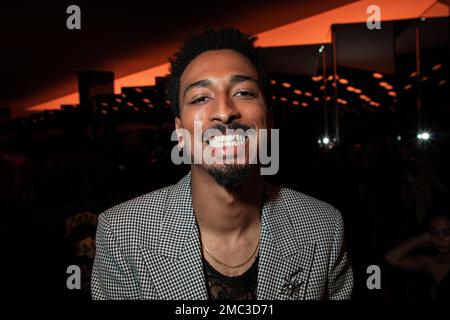 Travis Bennett a.k.a. Yung Taco poses for photographers ahead of the ...