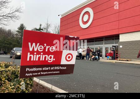 Target department store We're hiring sign - USA Stock Photo - Alamy