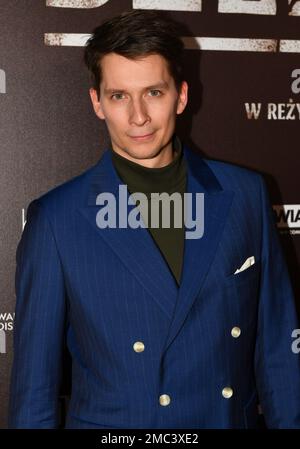 Actor Michal Barczak attends the ceremonial premiere of the film ...