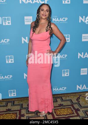 Monique Matthews arrives at the 53rd NAACP Image Awards Viewing Party ...