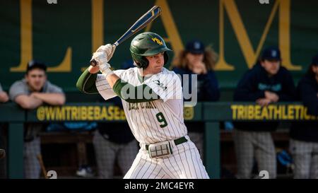 William & Mary infielder Ben Williamson (9) goes up to bat during an ...