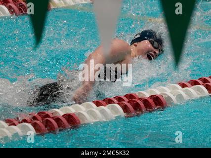 Yale's Iszac Henig swims in a qualifying heat of the 100-yard freestyle ...