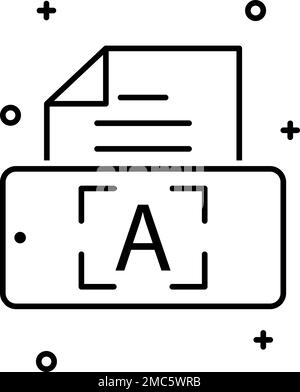 Smartphone translator icon. Outline smartphone translator vector icon ...