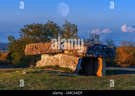 The dolmen of Vaour in the southern French region of Occitanie Stock ...