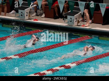 Yale's Iszac Henig swims in a qualifying heat of the 100-yard freestyle ...