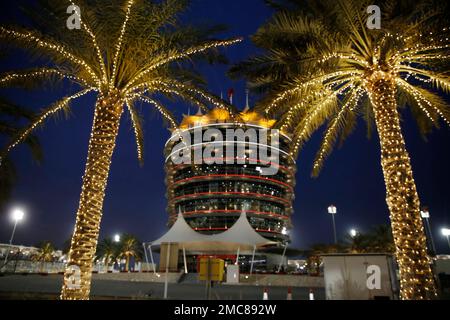 VIP Tower at the F1 circuit, Sakhir, Kingdom of Bahrain Stock Photo - Alamy
