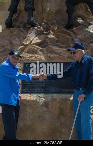 Jack Gutman, left, and Jerry Ackerman, former U.S. Navy corpsmen who ...