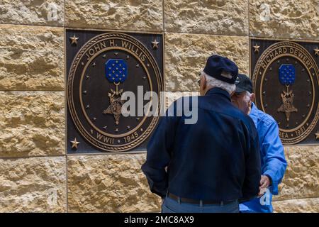 Jack Gutman, left, and Jerry Ackerman, former U.S. Navy corpsmen who ...