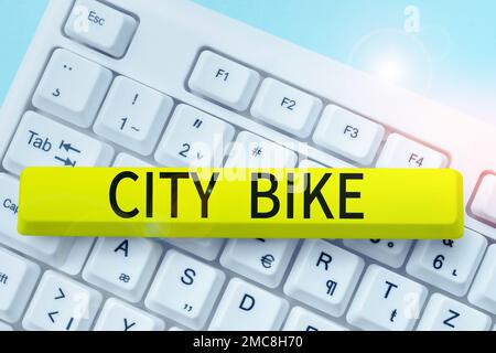 Handwriting text City Bike, Concept meaning designed for regular short ...