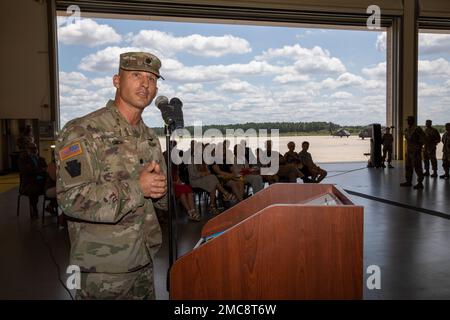 U.S. Army Lt. Col. Ryan Scott, 2-10 AHB Commander, conducts his last ...
