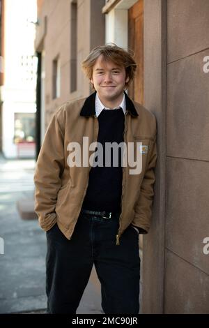 Actor Cooper Hoffman poses for a portrait to promote his film "Licorice ...
