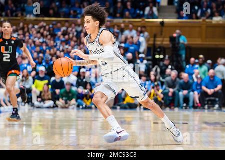 Duke guard Tyrese Proctor brings the ball up court during the second ...