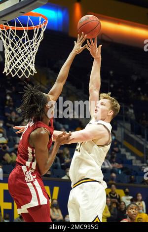 California forward Lars Thiemann shoots during the first half of an ...