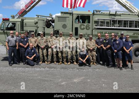 Seven Soldiers with the 192nd Firefighting Detachment, 337th Engineer ...
