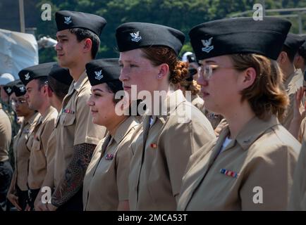 YOKOSUKA, Japan (June 28, 2022) – USS Blue Ridge commanding officer ...