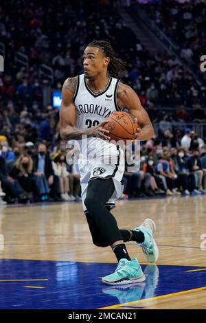 Brooklyn Nets forward Nic Claxton (33) dunks against the Boston Celtics ...