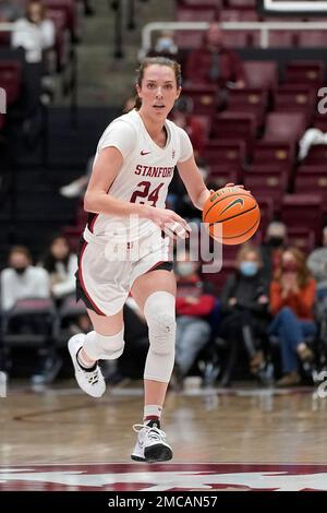 Stanford guard Lacie Hull (24) passes past Washington State guard ...
