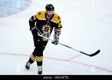 Boston Bruins defenseman Derek Forbort (28) plays against the Nashville ...