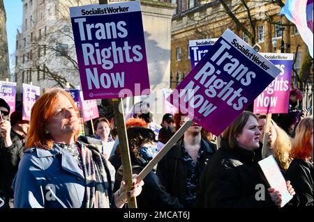 Trans Rights Rally, Opposite Downing Street, Whitehall, London. UK ...