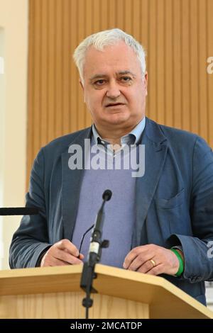 Hamilton House, London, UK, 21 January 2023: Speaker George Solomou ...