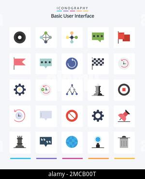 Creative Basic 25 Flat icon pack Such As interface. basic. delete. application. duplicate Stock ...