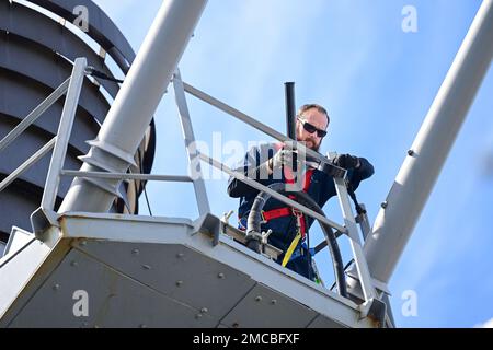 Jered Herndon, a telemetry technician in the Performance Assessment ...