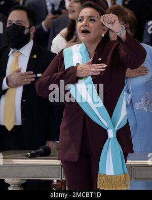 Xiomara Castro is sworn-in as Honduras' first female president at the ...
