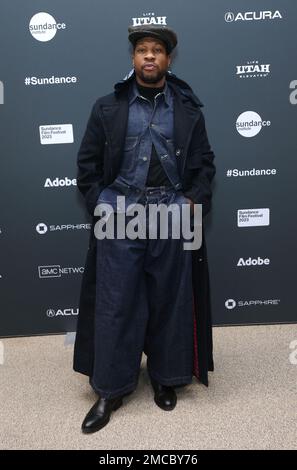 Jonathan Majors arriving to the “Magazine Dreams” premiere during the ...