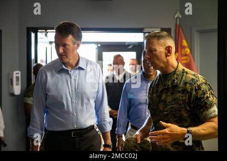 U.S. Marine Corps Col. Joel F. Schmidt, commanding officer, The Basic ...