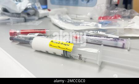 Propofol Drug Hospital setting medical anesthesia in syringe crisis ...