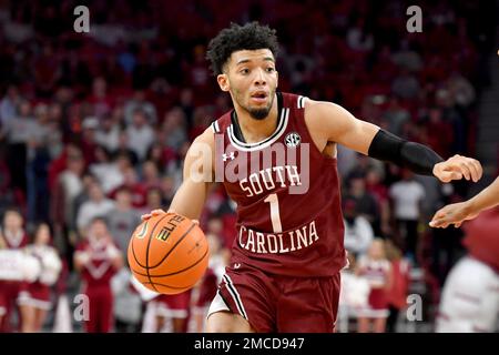 South Carolina guard Jacobi Wright runs the offense during the first ...