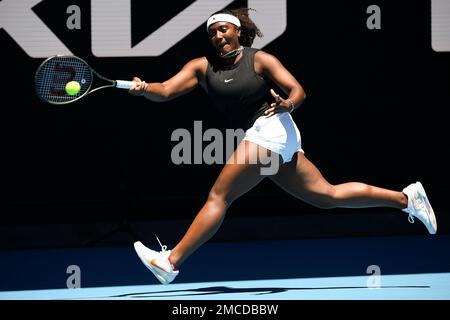 Maddison Inglis of Australia plays a forehand return to Hailey Baptiste ...