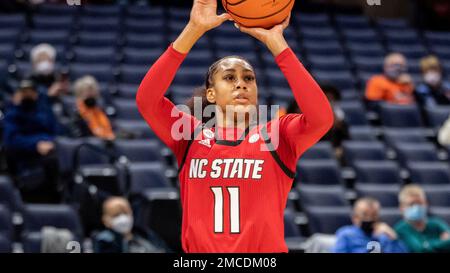 North Carolina State forward Jakia Brown-Turner (11) dribbles against ...