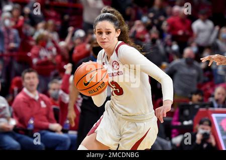 Arkansas guard Sasha Goforth (13) shoots against South Carolina during ...