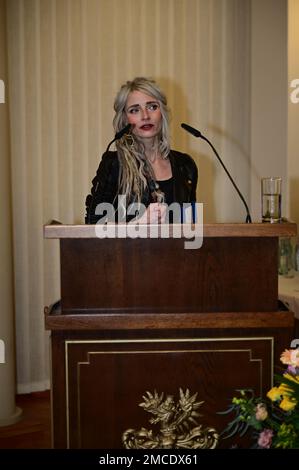 Sarah Lesch bei der Preisverleihung des Lessing-Förderpreises 2023 im ...