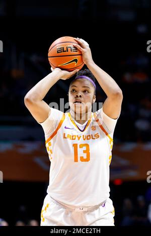 Tennessee forward Keyen Green (13) shoots as she's defended by ...