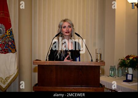 Sarah Lesch bei der Preisverleihung des Lessing-Förderpreises 2023 im ...