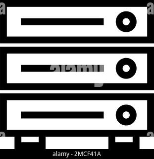 Simple computer and server icon. Editable vector Stock Vector Image ...