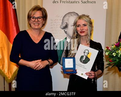 Barbara Klepsch,Sarah Lesch bei der Preisverleihung des Lessing ...