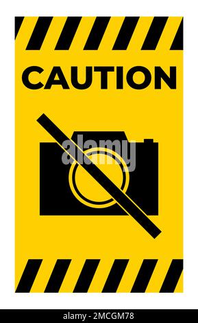 Camera Prohibited Sign On White Background Stock Vector Image & Art - Alamy