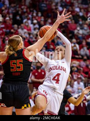 Maryland forward Chloe Bibby (55) in action during the first half of an ...