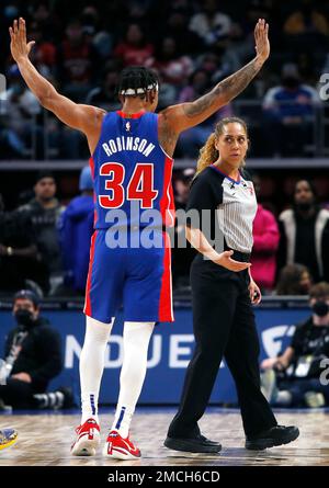Referee Sha'Rae Mitchell during an NBA basketball game between the ...