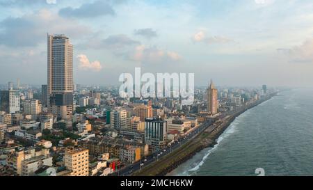 Colombo city with buildings and streets at sunset. Sri Lanka Stock ...
