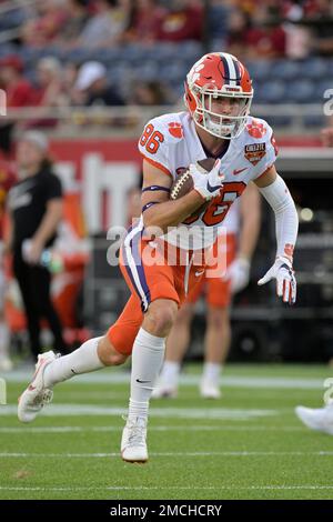 Clemson wide receiver Tye Herbstreit (86) runs onto the field at the ...