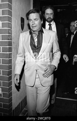 Robert Wagner seen exiting La Scala on May 12, 1982. Credit: Ralph ...